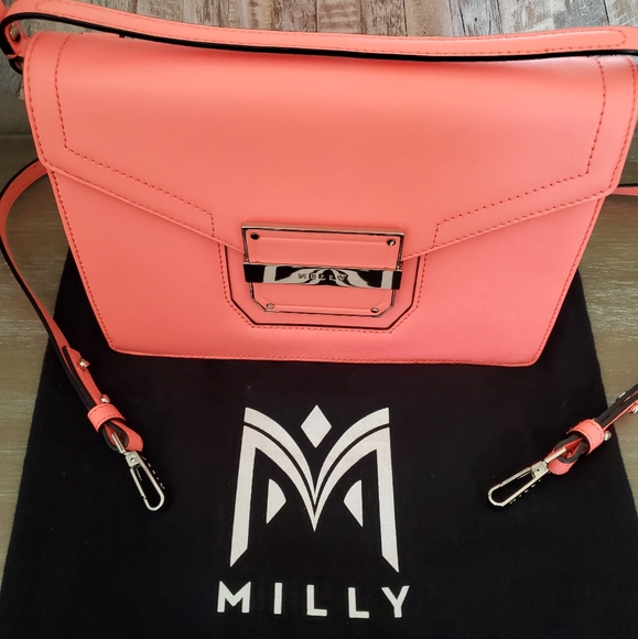 Milly | Bags | Milly Bright Pink Top Handlecrossbody Handbag | Poshmark